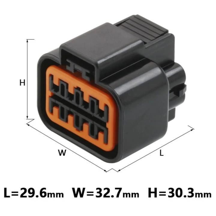 KUM PB625-08027. Connector 4 Way Female, NMWP 090, Black, Sealed ...